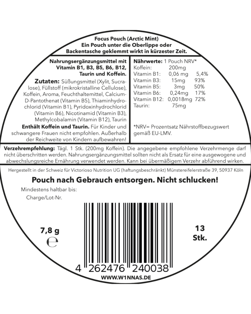 Jetzt Kaufen | W1NNAS - Arctic Mint | 200mg Koffein